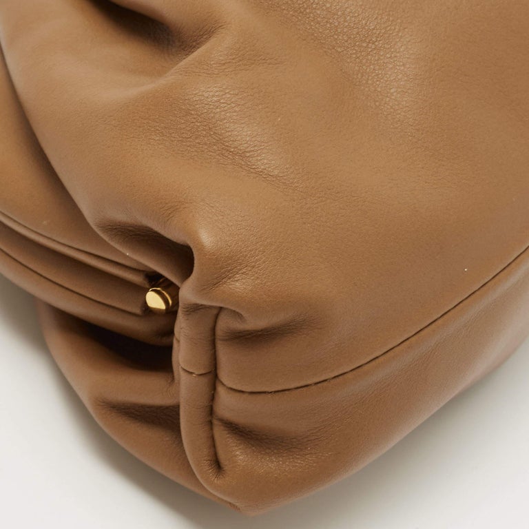 Bottega Veneta Brown Leather Mini Pouch For Sale at 1stDibs