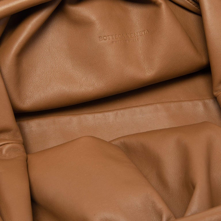 Bottega Veneta Brown Leather Teen Pouch Clutch For Sale at 1stDibs