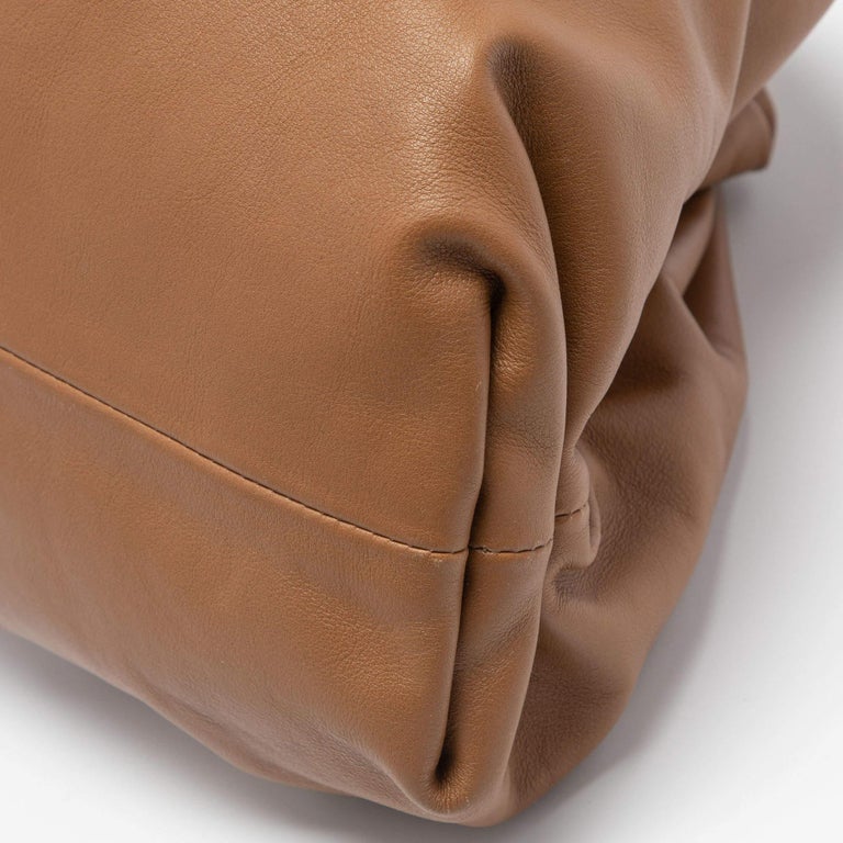 Bottega Veneta Brown Leather Teen Pouch Clutch For Sale at 1stDibs