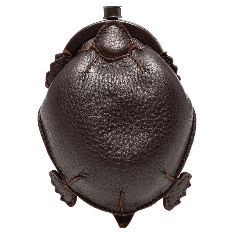 Bottega Veneta Brown Turtle Coin Wallet For Sale at 1stDibs