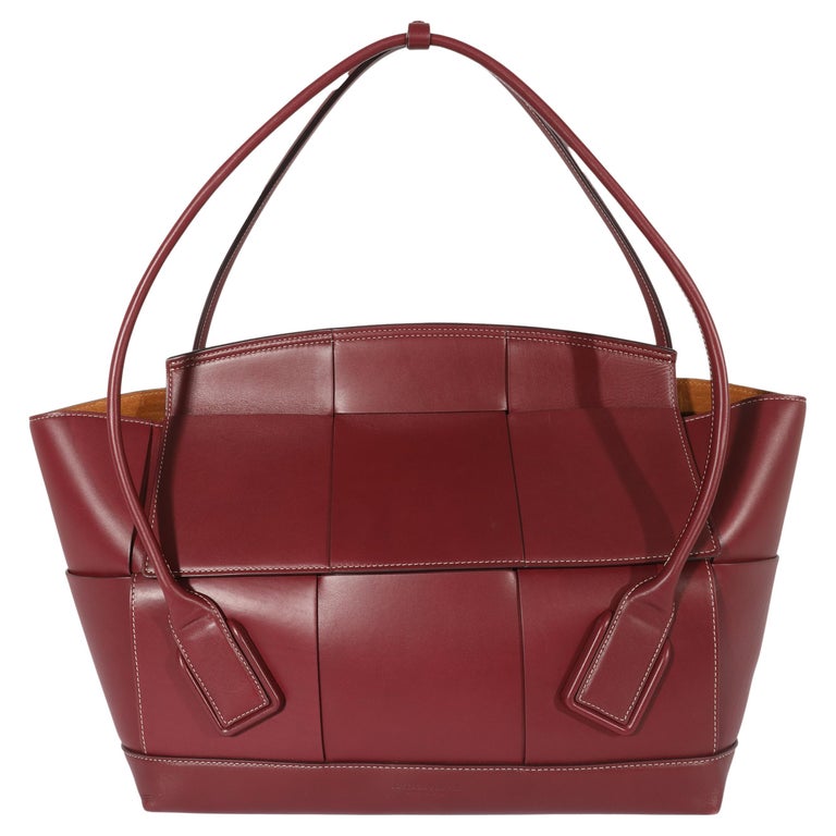 Bottega Veneta Burgundy Leather Large Arco Tote For Sale at 1stDibs