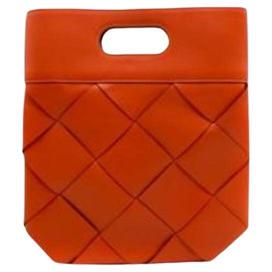 Burnt Orange Woven Tote Bag For Sale at 1stDibs
