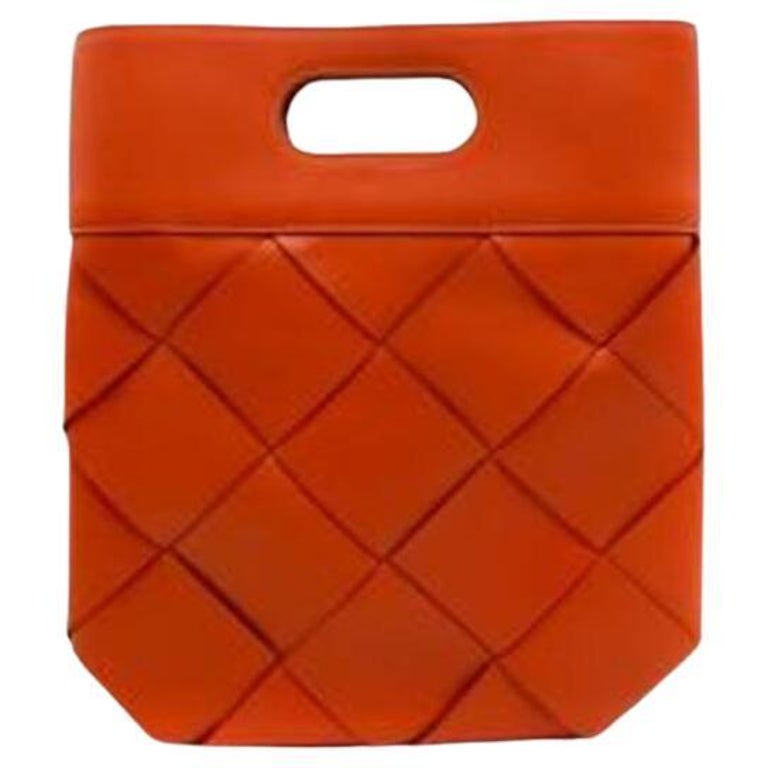 Bottega Veneta Burnt Orange Woven Tote Bag For Sale at 1stDibs