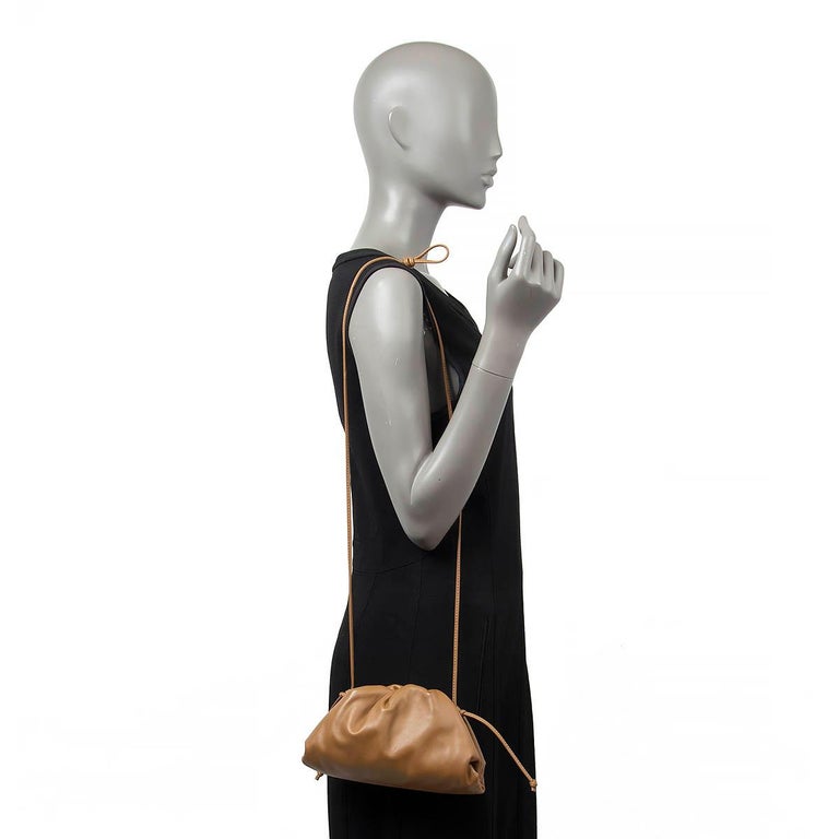 BOTTEGA VENETA camel brown leather MINI POUCH Crossbody Bag For Sale at ...
