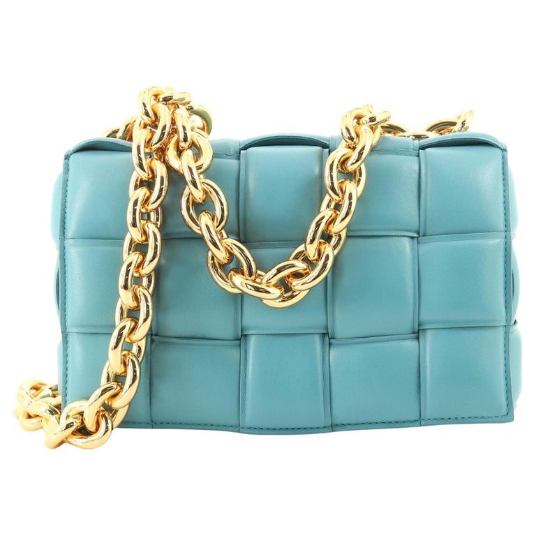 Bottega Veneta Cassette Chain Crossbody Bag Padded Maxi Intrecciato ...