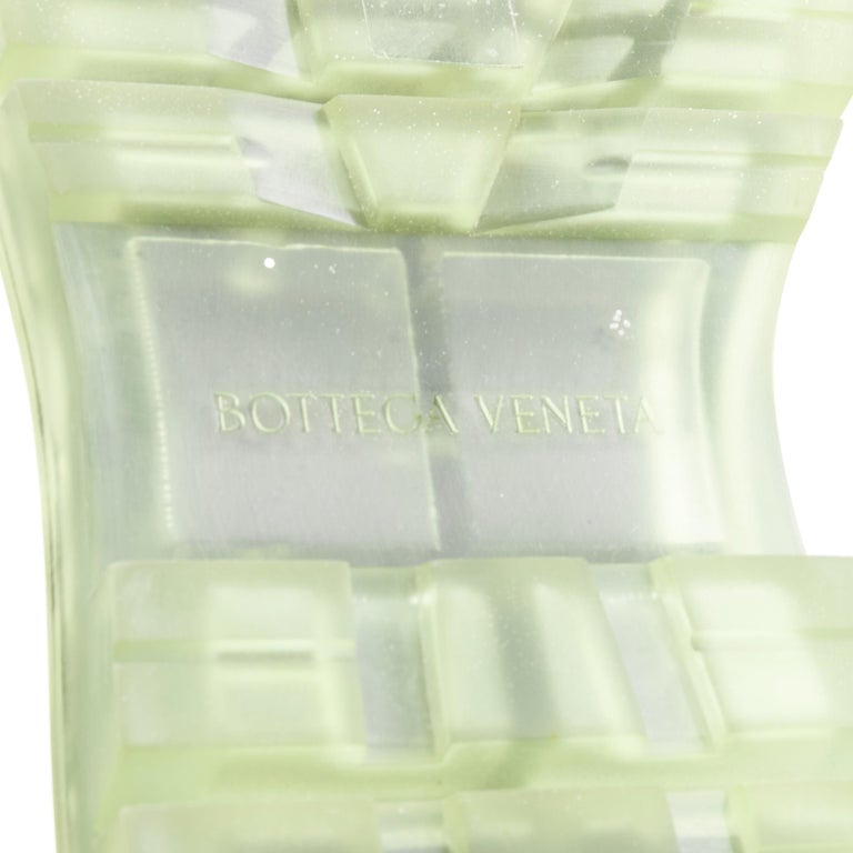 BOTTEGA VENETA Daniel Lee Tire clear lug sole black leather ankle boots EU37 at 1stDibs