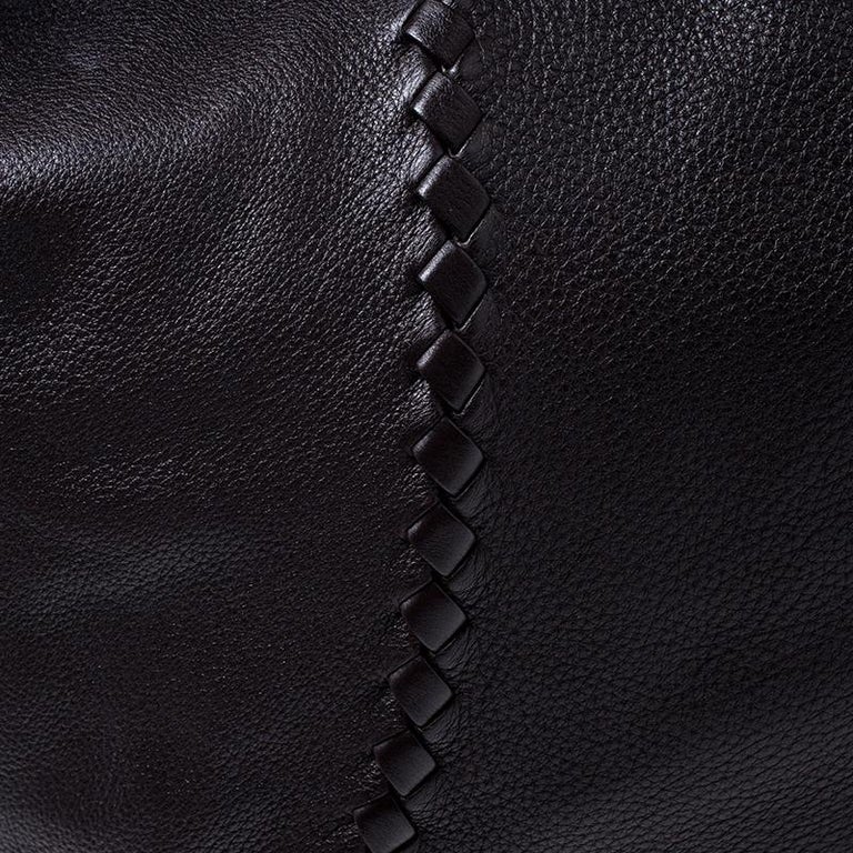 Bottega Veneta Dark Brown Cervo Leather Large Baseball Hobo at 1stDibs