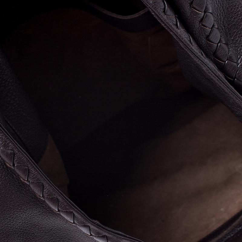 Bottega Veneta Dark Brown Cervo Leather Large Baseball Hobo at 1stDibs