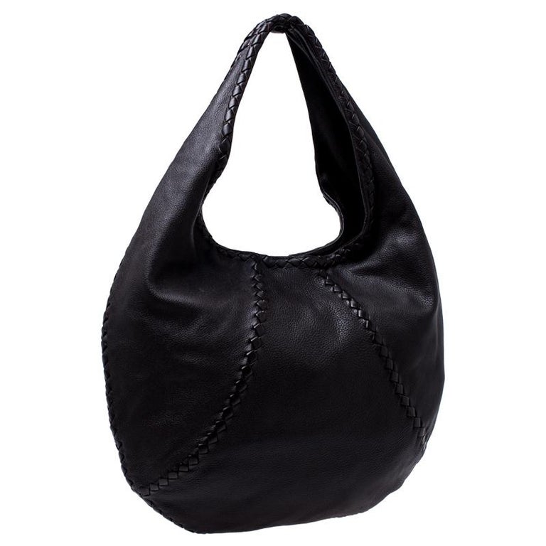 Bottega Veneta Dark Brown Cervo Leather Large Baseball Hobo at 1stDibs