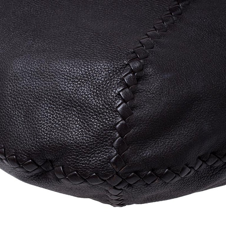 Bottega Veneta Dark Brown Cervo Leather Large Baseball Hobo at 1stDibs