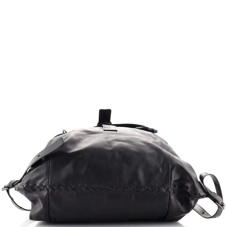 Bottega Veneta Drawstring Flap Backpack Leather Large For Sale at 1stDibs