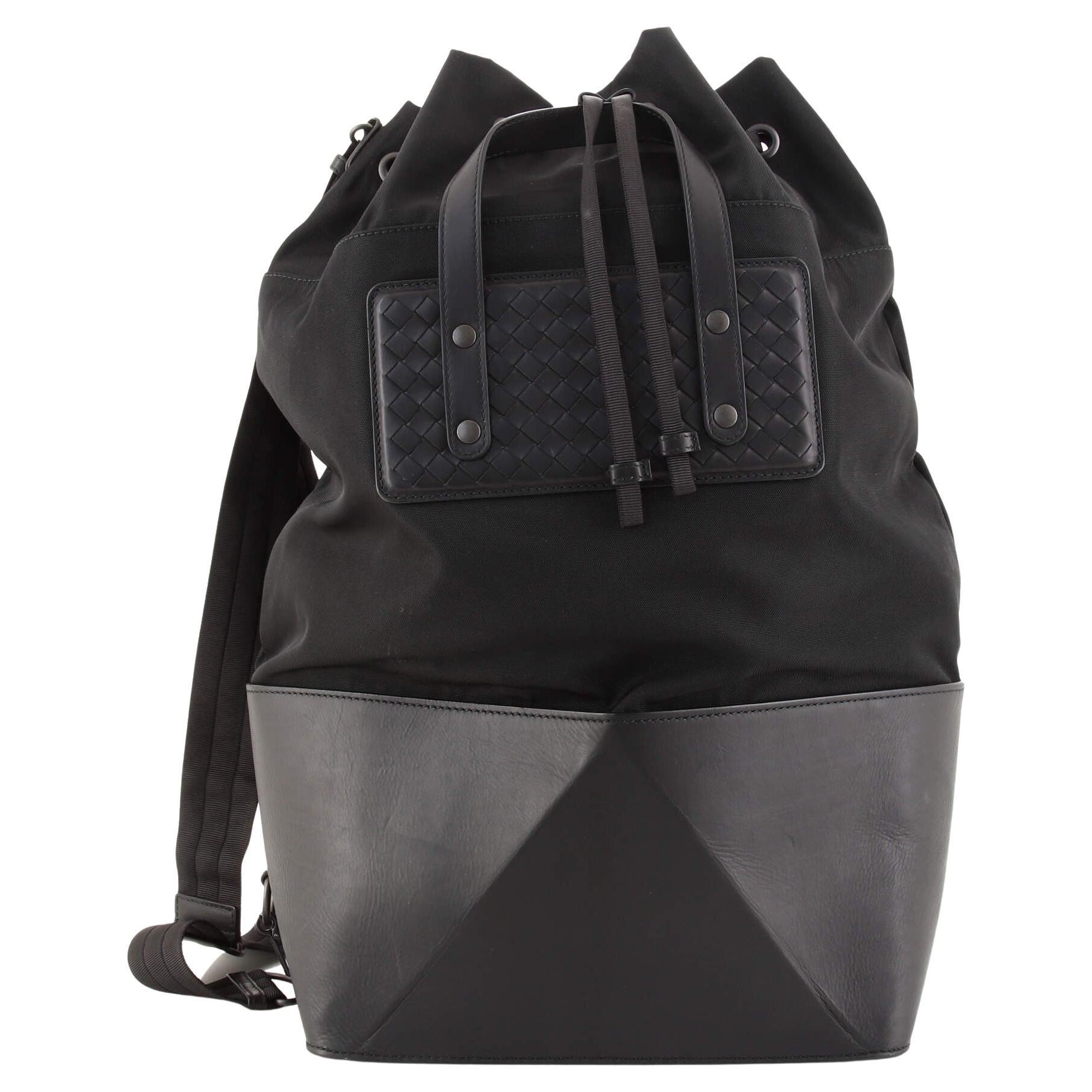 Bottega Veneta Fold Over Backpack Nylon For Sale at 1stDibs