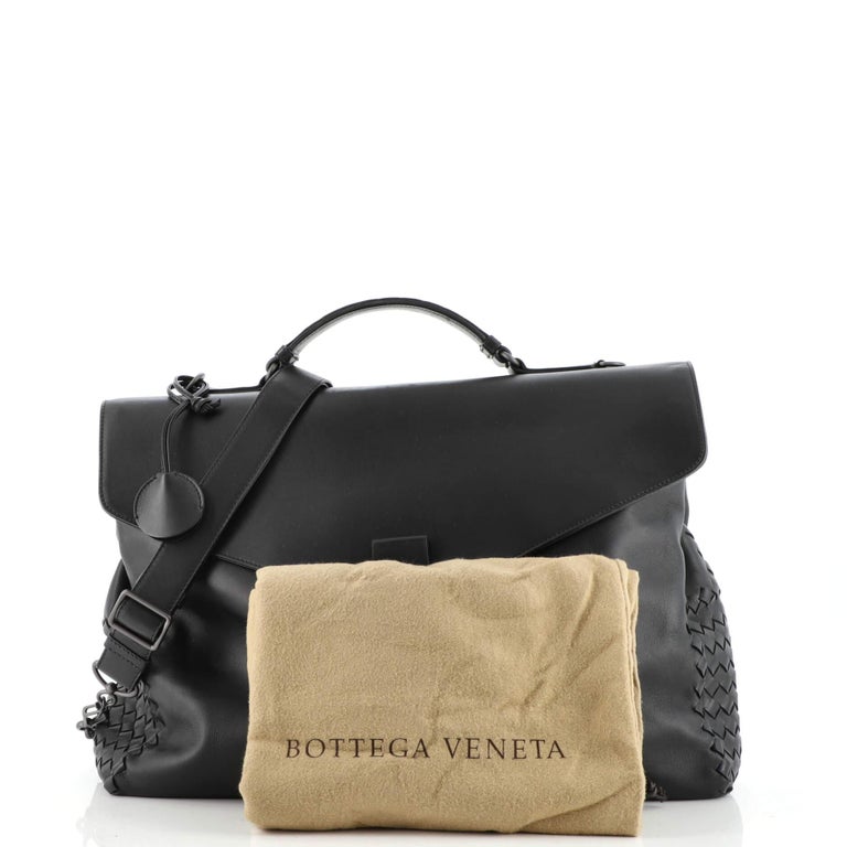Bottega Veneta Envelope Briefcase Leather with Intrecciato Detail at ...