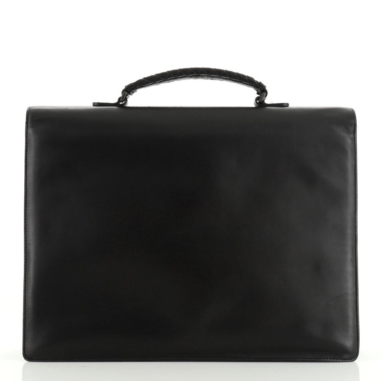 Bottega Veneta Envelope Briefcase Leather with Intrecciato Detail at ...