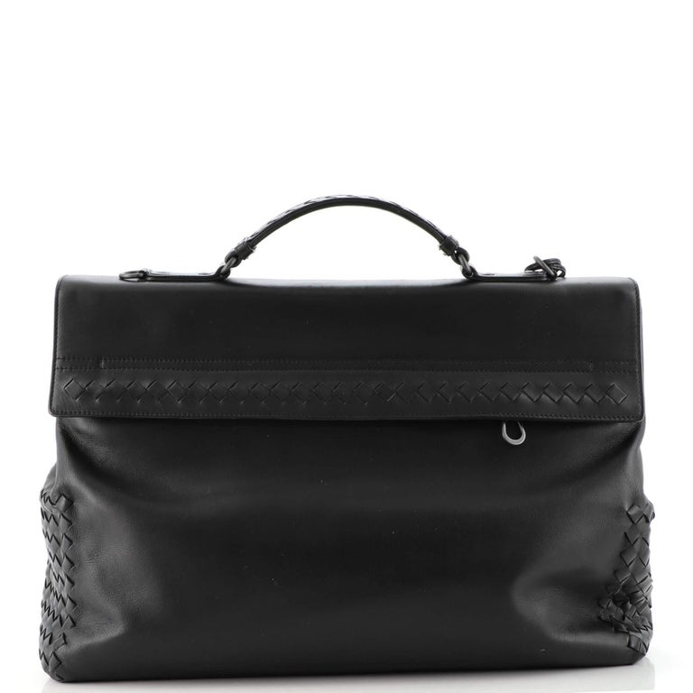 Bottega Veneta Envelope Briefcase Leather with Intrecciato Detail at ...