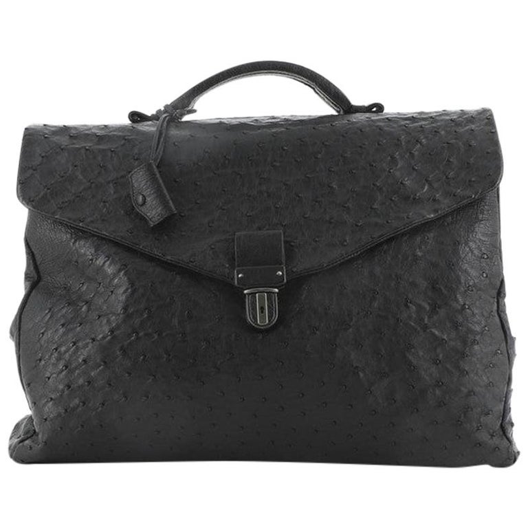 Bottega Veneta Envelope Briefcase Ostrich Large at 1stDibs