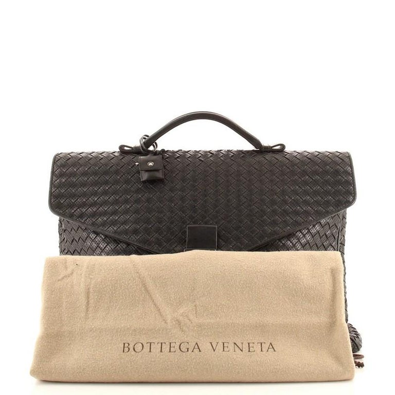Bottega Veneta Envelope Briefcase Perforated Intrecciato Nappa Large at ...