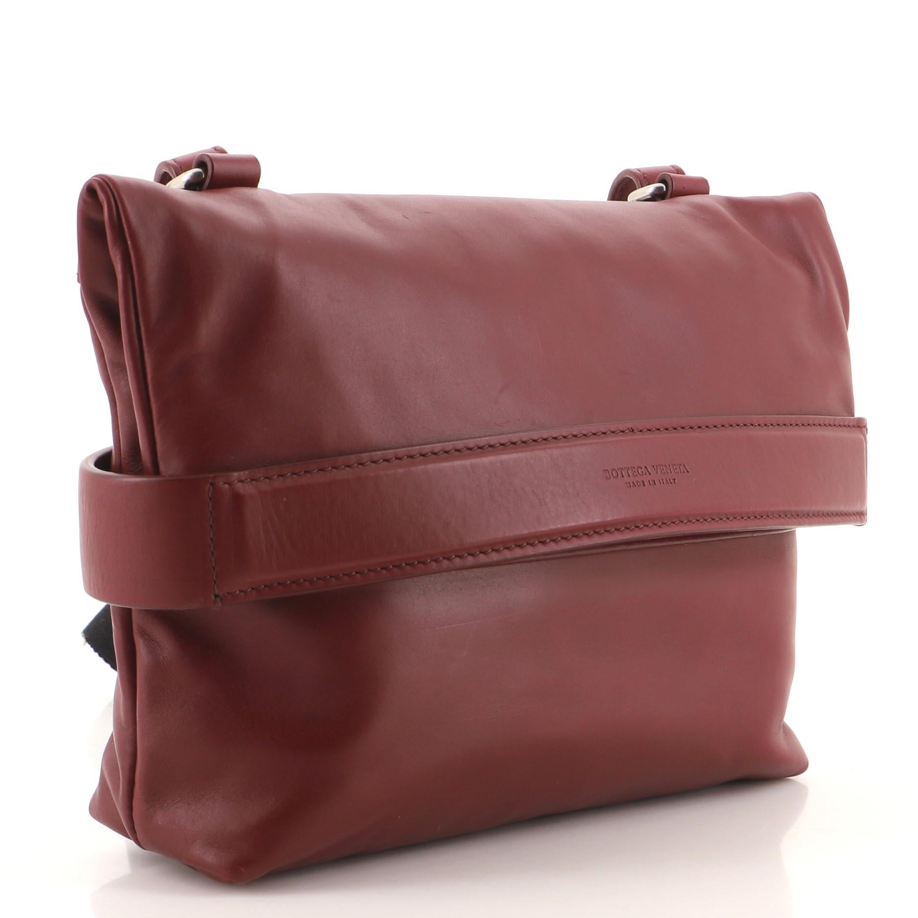 Bottega Veneta Fold Over Crossbody Bag Leather For Sale at 1stDibs