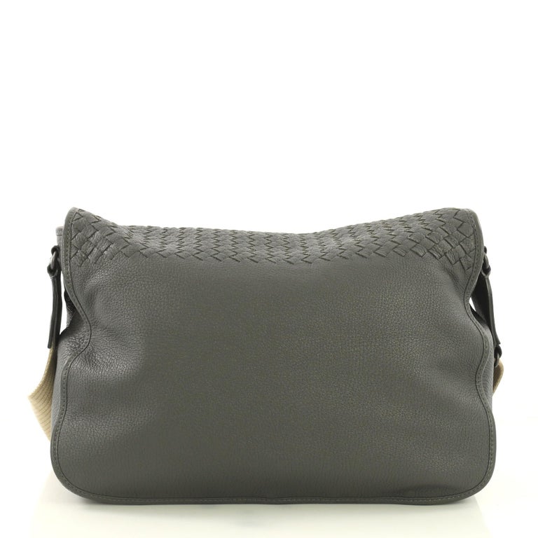 Bottega Veneta Gardena Messenger Bag Cervo Leather with Intrecciato ...