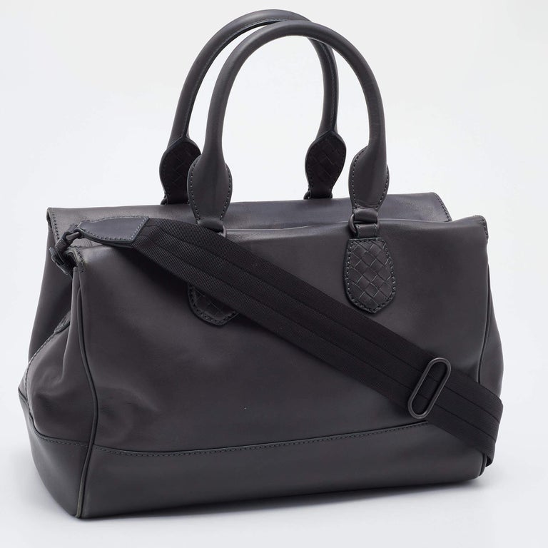 Bottega Veneta Grey Intrecciato Leather Tote For Sale at 1stDibs