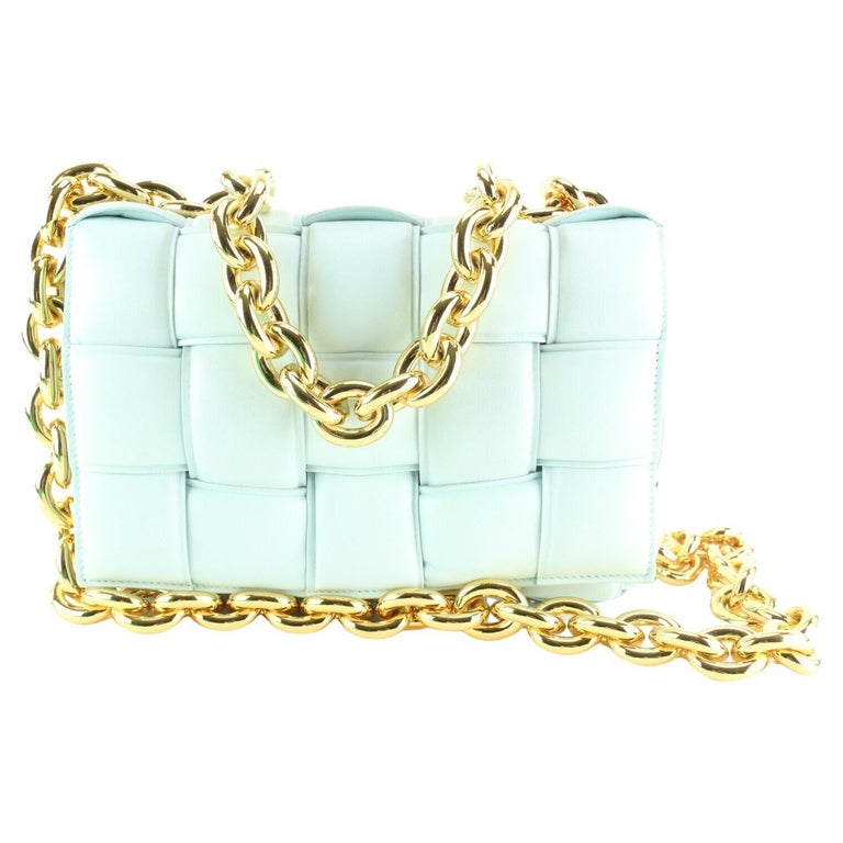 Bottega Veneta Light Blue The Chain Cassette Padded Leather 1BV0325C ...