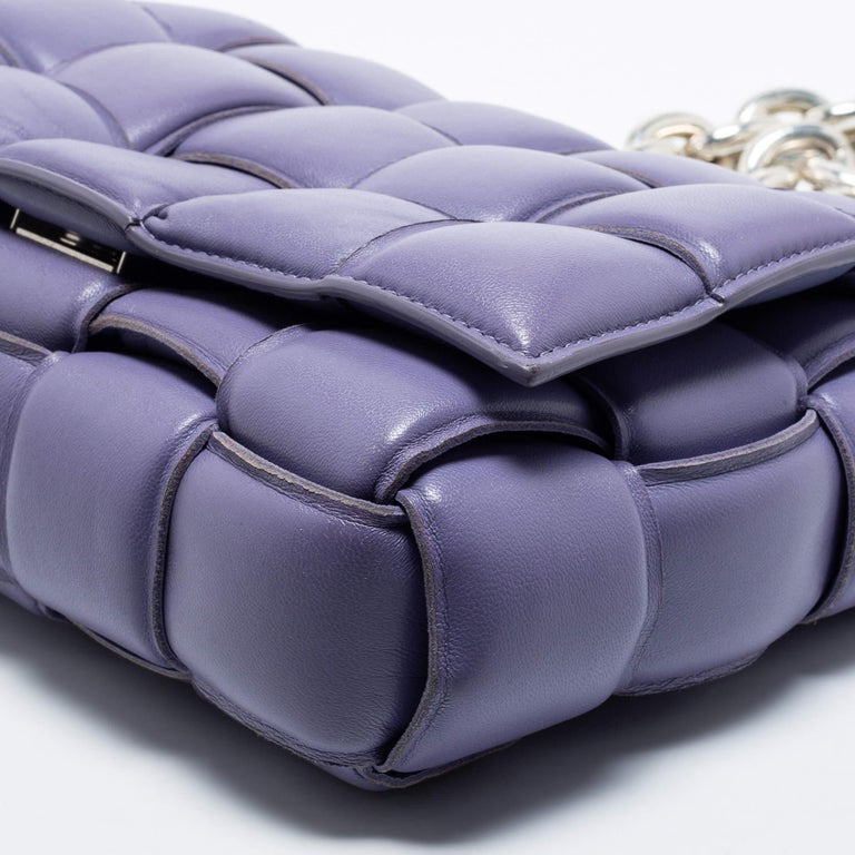 Bottega Veneta Lilac Padded Leather Cassette Shoulder Bag For Sale at ...