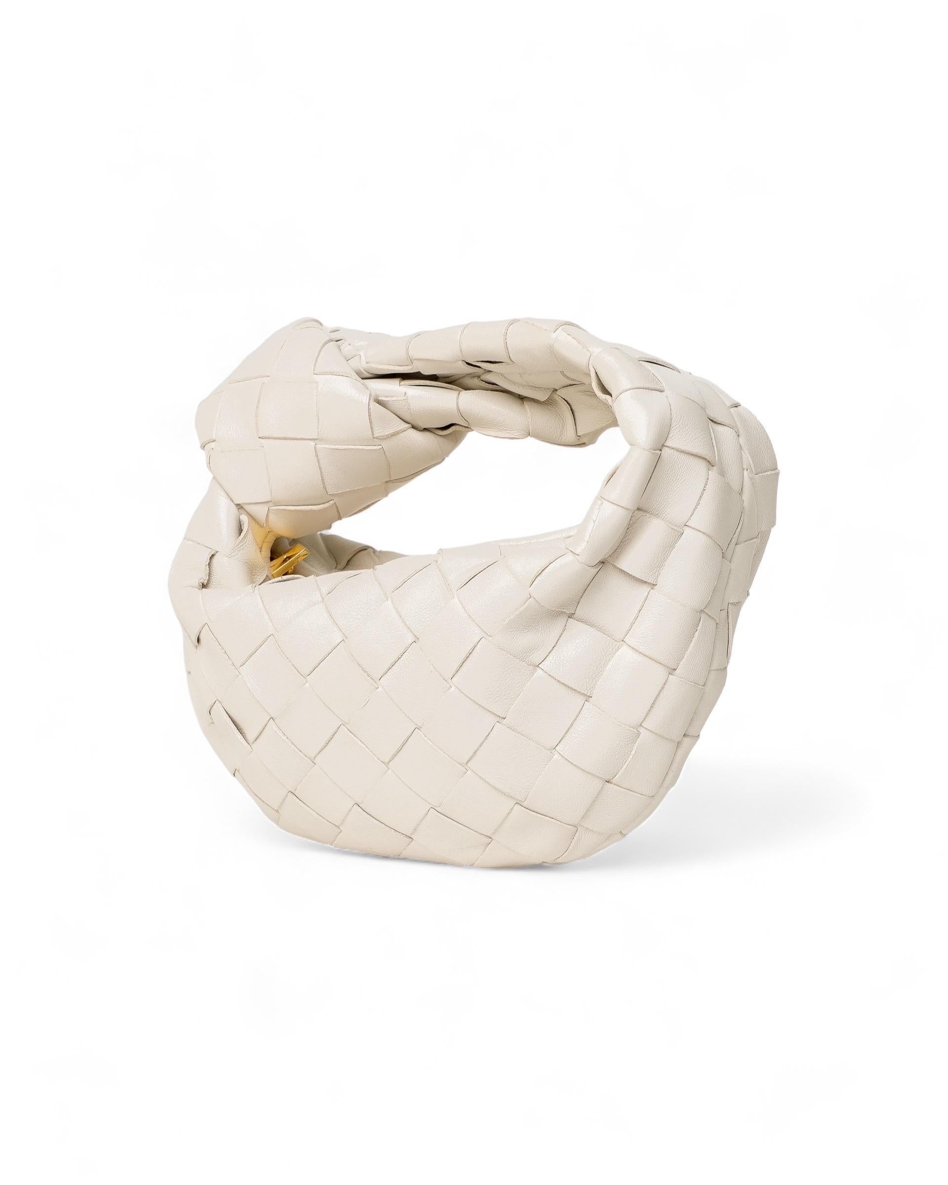 Bottega Veneta Mini Candy Jodie Bianca Borsa A Mano For Sale at 1stDibs