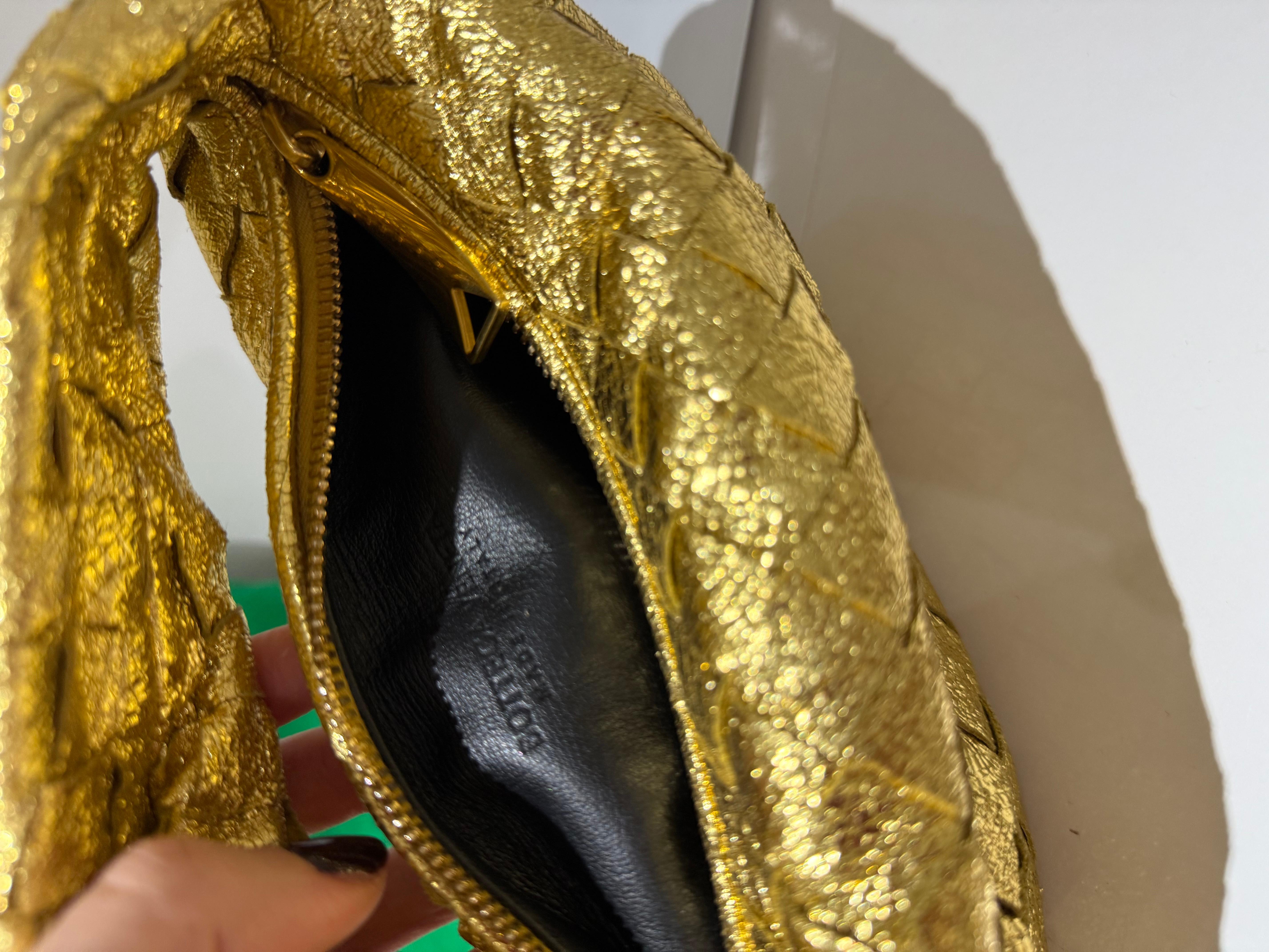 Bottega Veneta Mini Jodie Gold Bag For Sale at 1stDibs