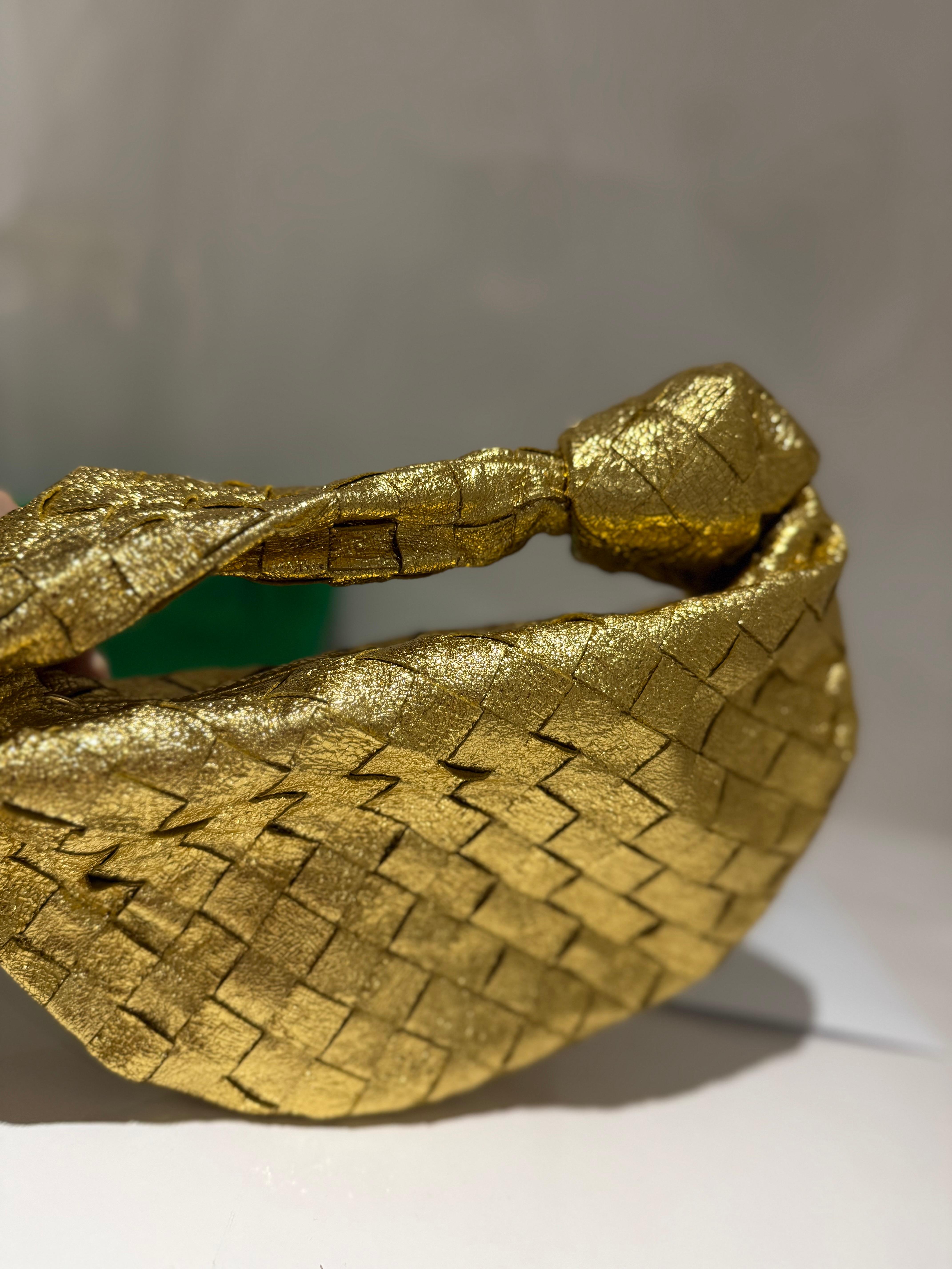 Bottega Veneta Mini Jodie Gold Bag For Sale at 1stDibs