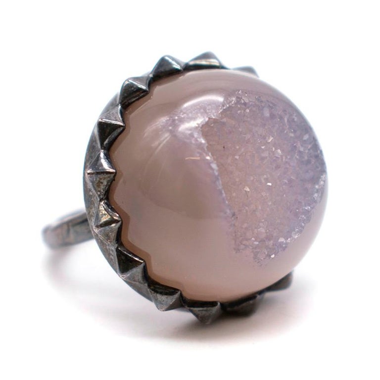 Bottega Veneta Natural Stone Ring In Sterling Silver at 1stDibs ...