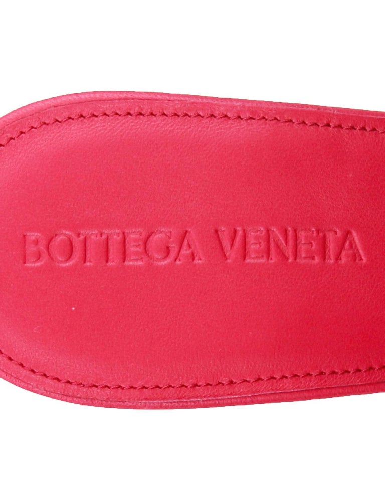 Bottega Veneta NEW Pink Rubber Lido Quilted Leather Mules sz 39 For ...