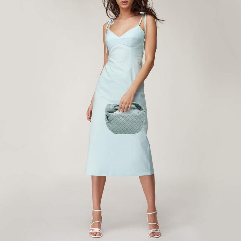 Bottega Veneta New Sauge Intrecciato Leather Mini Jodie Hobo For Sale ...