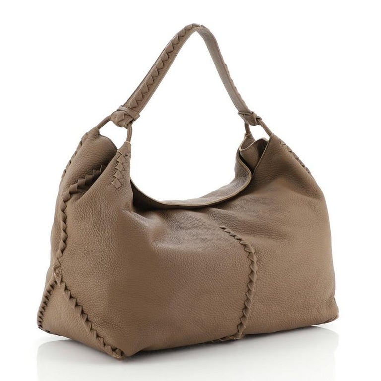 Bottega Veneta Open Hobo Cervo with Intrecciato Detail Large at 1stDibs