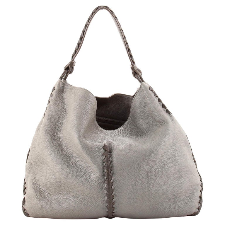 Bottega Veneta Open Hobo Cervo with Intrecciato Detail Large at 1stDibs