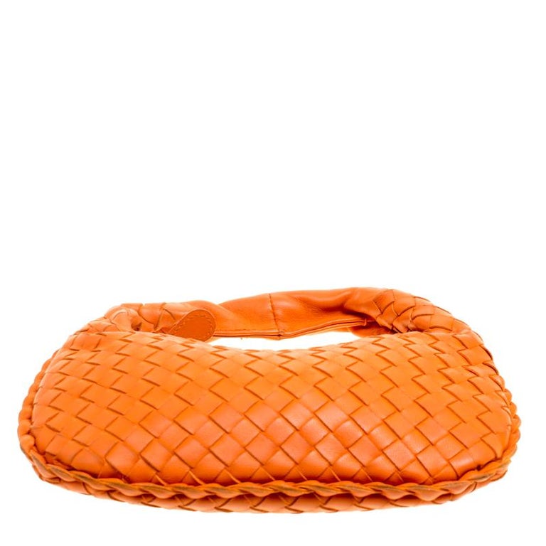 Bottega Veneta Orange Intrecciato Leather Mini Hobo For Sale at 1stDibs ...
