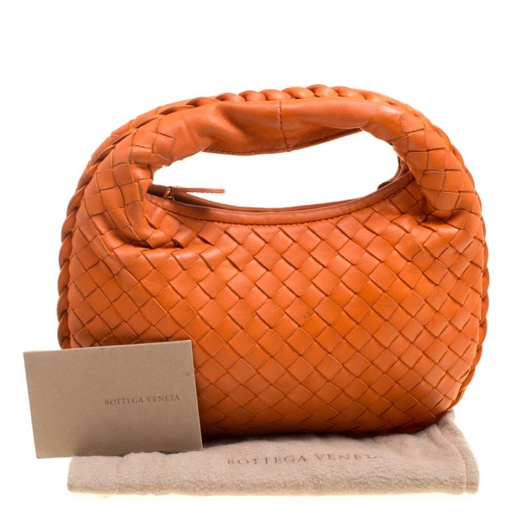 Bottega Veneta Orange Intrecciato Leather Mini Hobo For Sale at 1stDibs ...