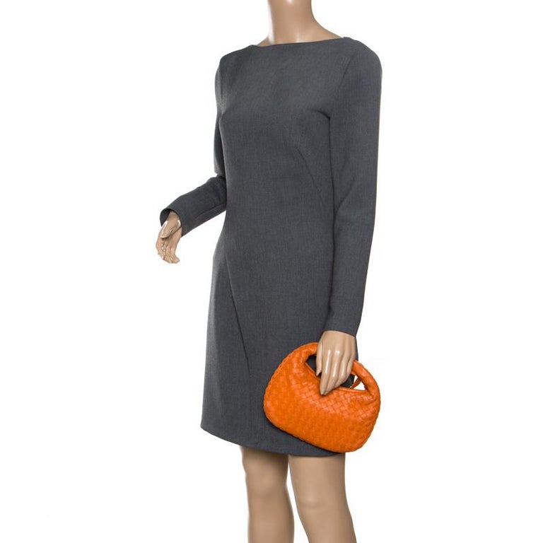 Bottega Veneta Orange Intrecciato Leather Mini Hobo For Sale at 1stDibs ...