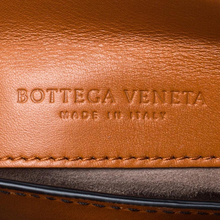 Bottega Veneta Orange Leather Mini Piazza Top Handle Bag at 1stDibs