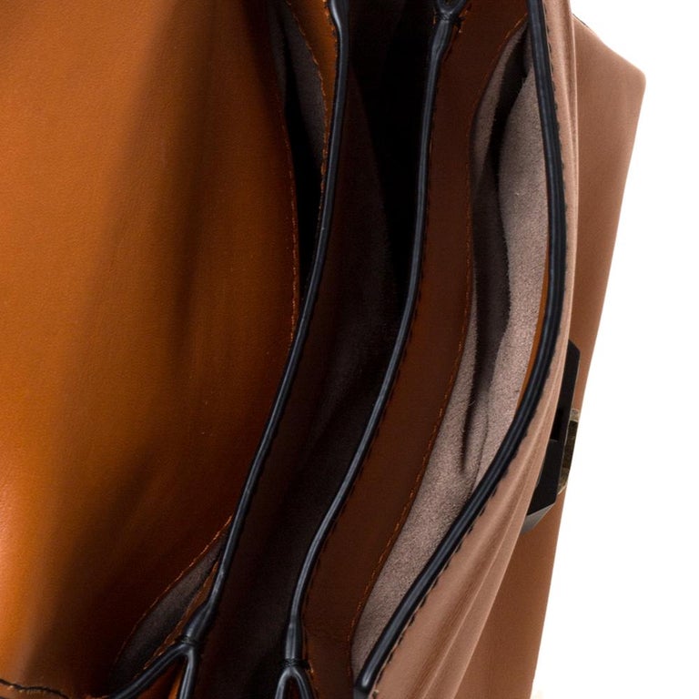 Bottega Veneta Orange Leather Mini Piazza Top Handle Bag at 1stDibs