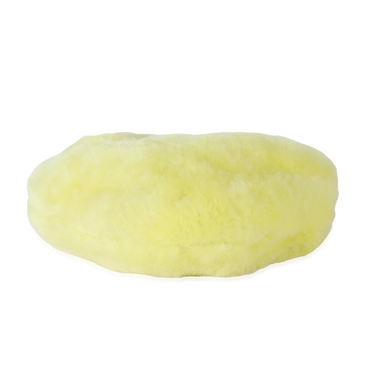Bottega Veneta Pale Yellow Shearling Mini Jodie For Sale at 1stDibs
