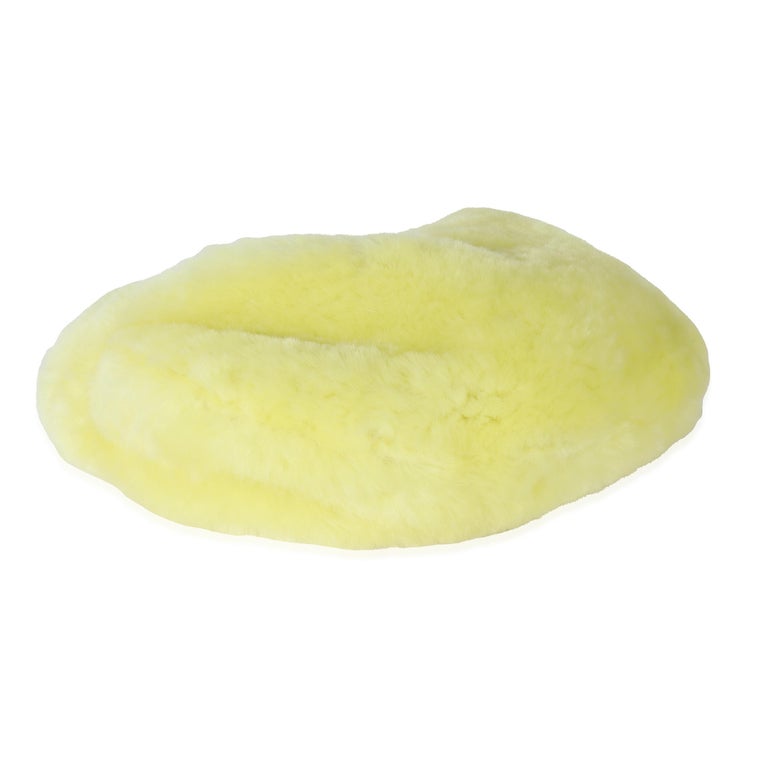 Bottega Veneta Pale Yellow Shearling Mini Jodie For Sale at 1stDibs