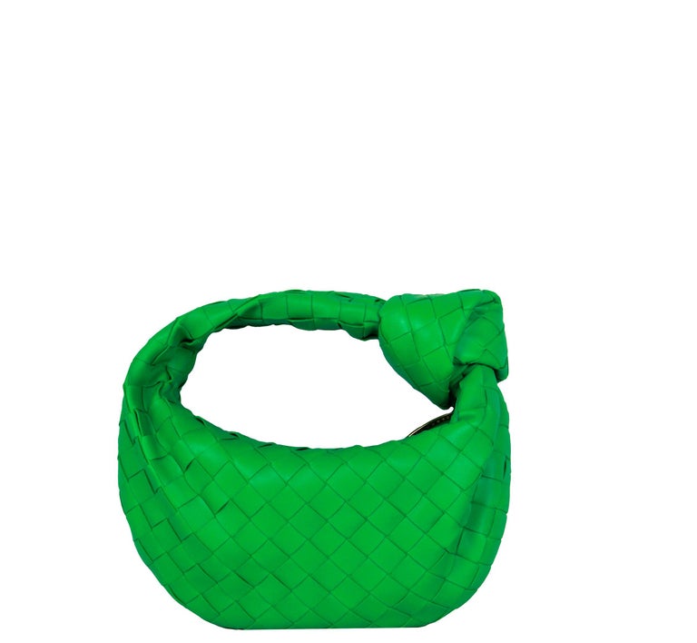 Bottega Veneta Parakeet Green Leather Mini Jodie Hobo Bag at 1stDibs