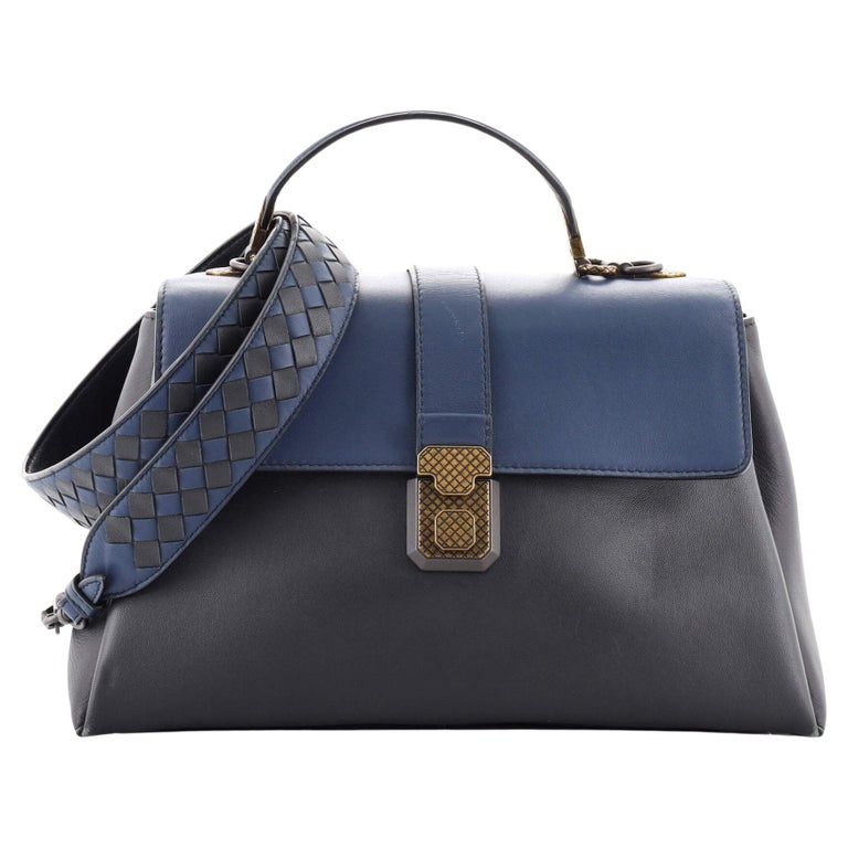 Bottega Veneta Piazza Top Handle Bag Leather with Intrecciato Detail ...