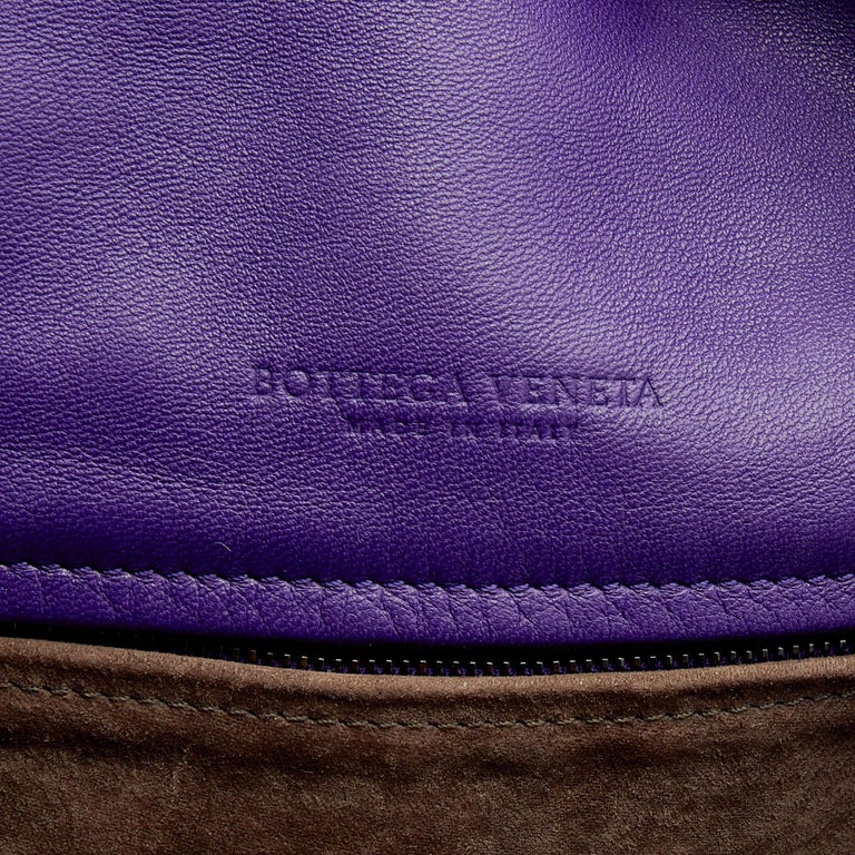 Bottega Veneta Purple Intrecciato Leather Flap Shoulder Bag at 1stDibs