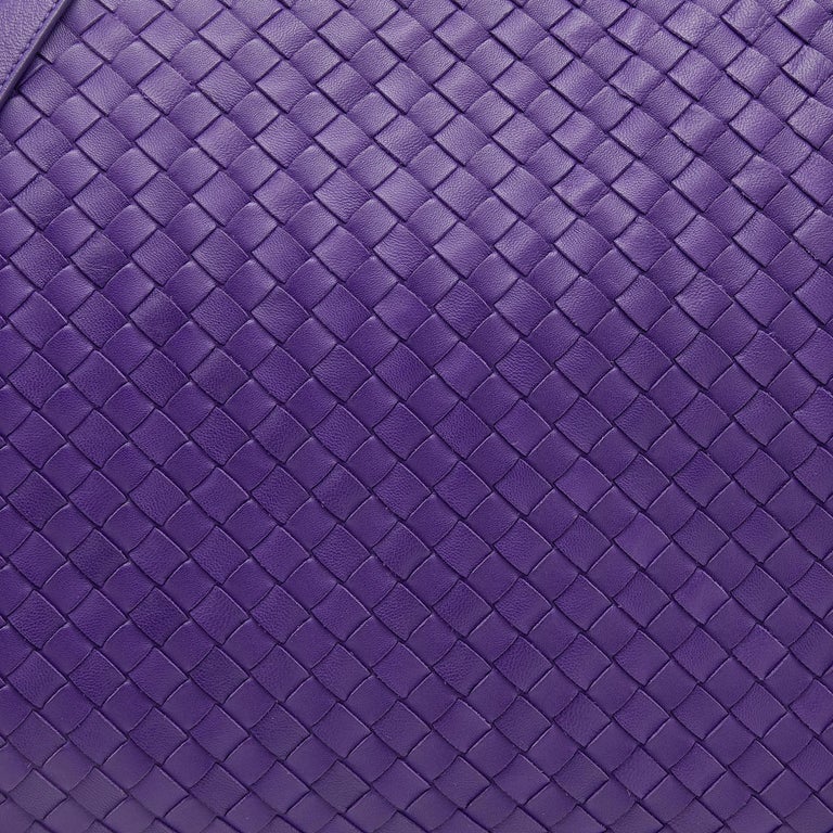 Bottega Veneta Purple Intrecciato Leather Flap Shoulder Bag at 1stDibs