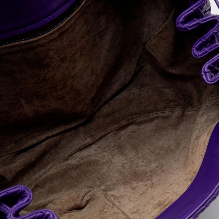 Bottega Veneta Purple Intrecciato Leather Flap Shoulder Bag at 1stDibs