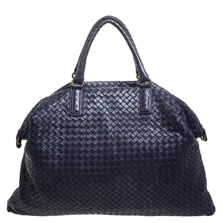 Bottega Veneta Purple Intreciato Nappa Leather Convertible Tote For ...