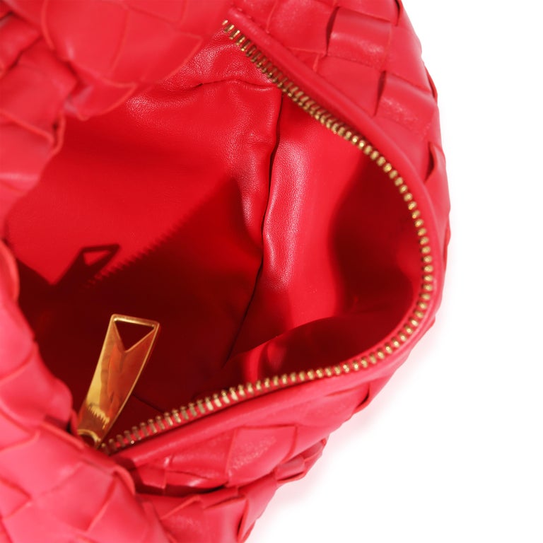 Bottega Veneta Red Intrecciato Leather Mini Jodie For Sale at 1stDibs