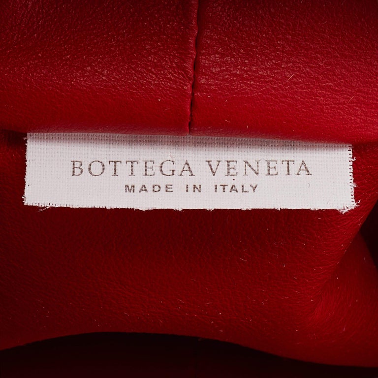 Bottega Veneta Red Leather Mini Double Knot Hobo For Sale at 1stDibs