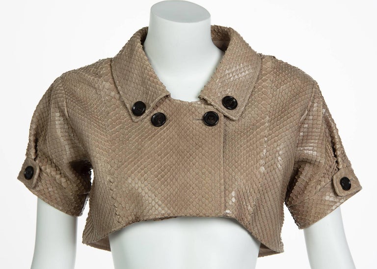Bottega Veneta Runway Cropped Python Bolero Jacket, 2007 at 1stDibs
